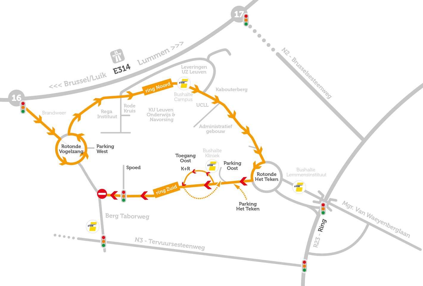 Routebeschrijving naar campus Gasthuisberg | UZ Leuven